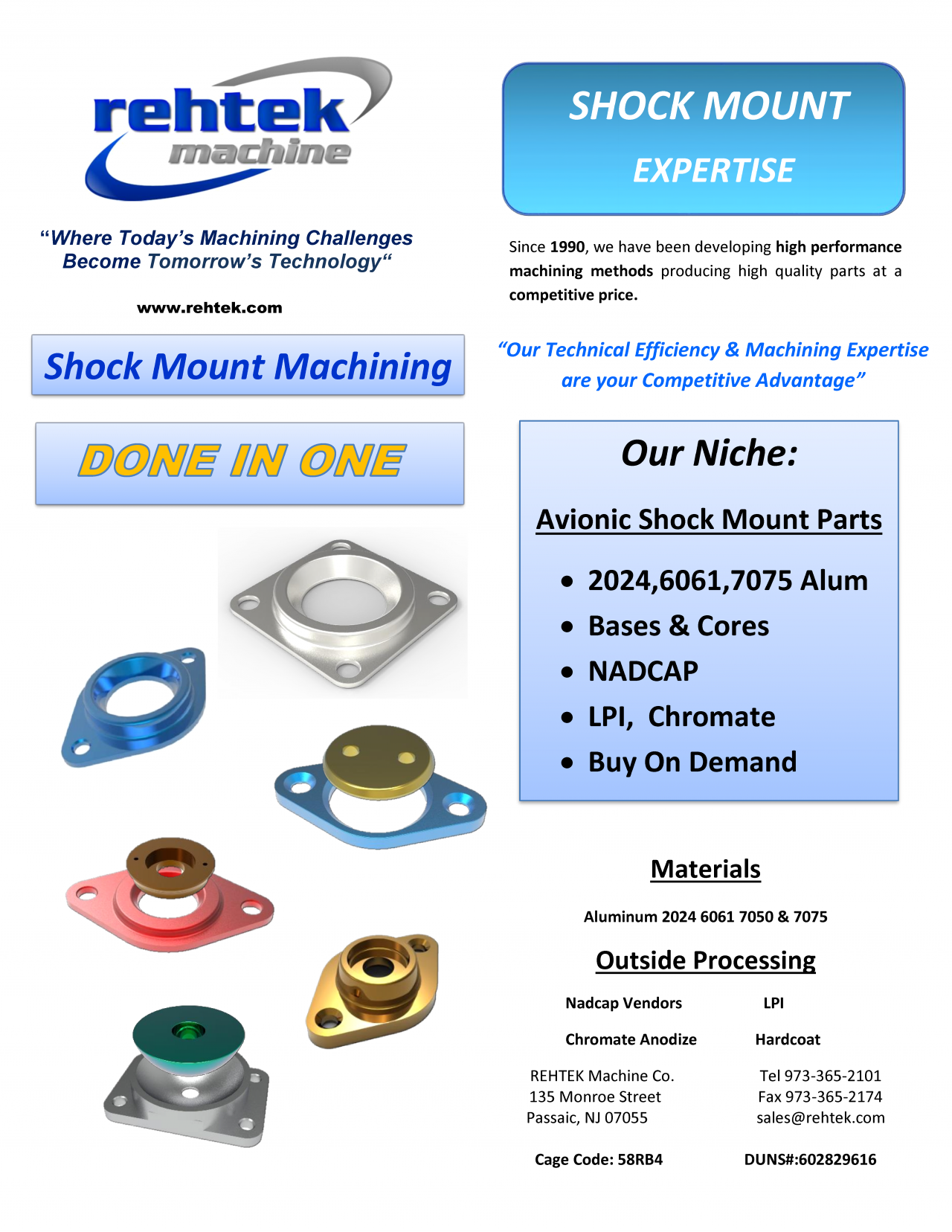 Avionic Shock Mounts - Rehtek Machine Co.